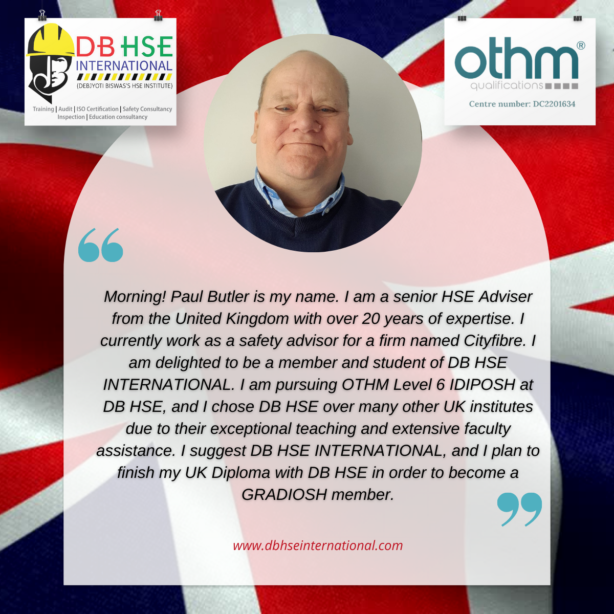 OTHM Level 6 Diploma in Occupational Health and Safety – DBHSE – Institute